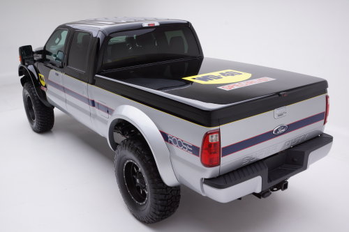 The customized 2012 Ford F350 Super Duty from the rear | Torque News